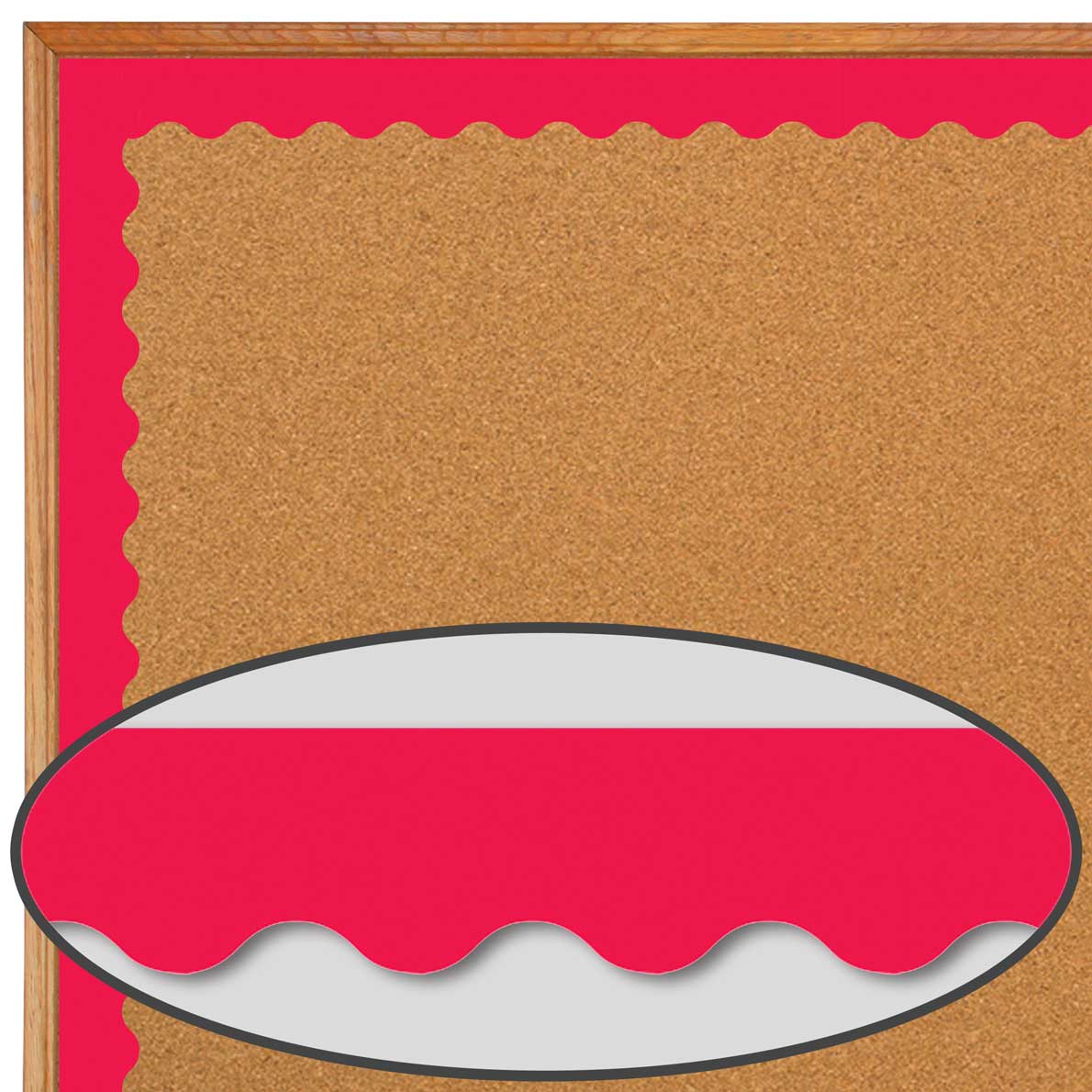 Poppy Red Wavy Border Trim