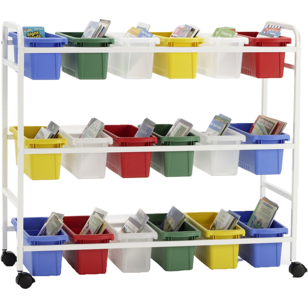 Leveled Reading Book Browser 18 - 1 cart, 18 tubs