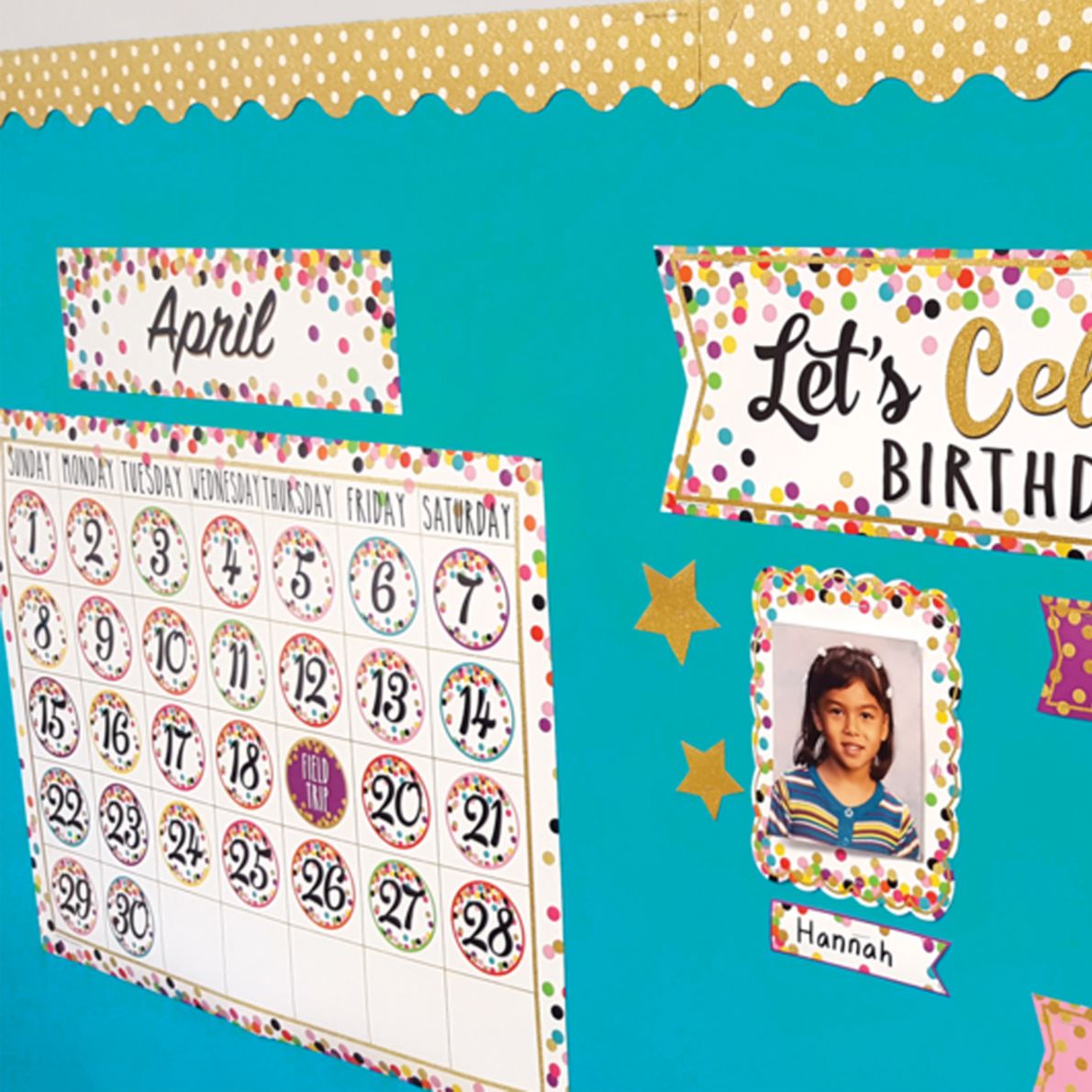 Confetti Calendar Bulletin Board Display