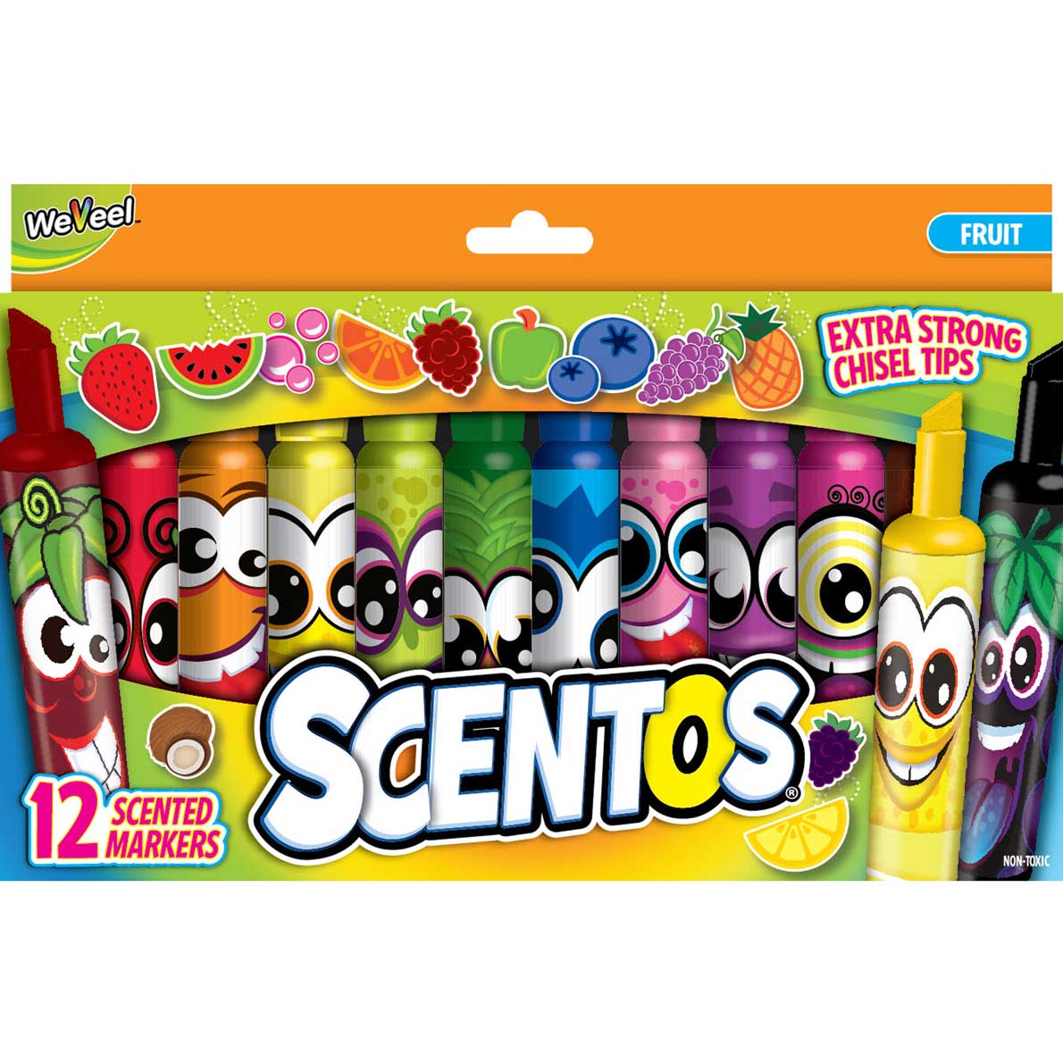 Scentos Fruit-Scented Chisel-Tip Markers