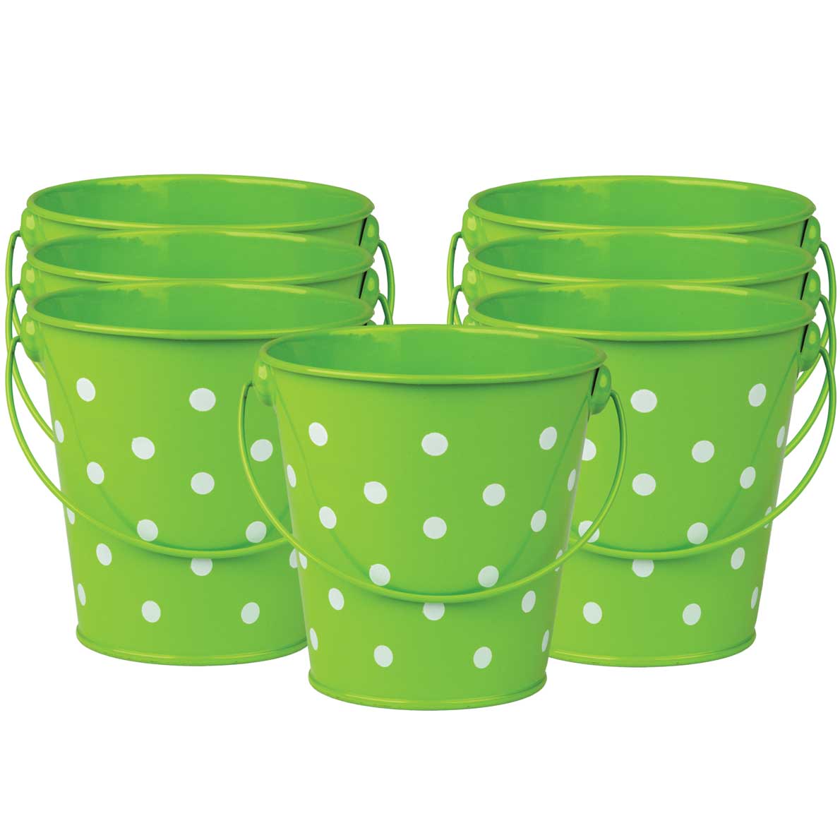Polka Dots Buckets - Lime