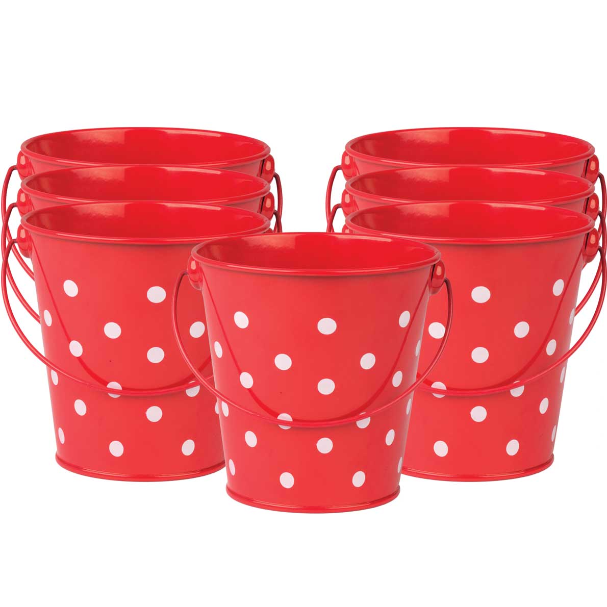 Polka Dots Buckets - Red