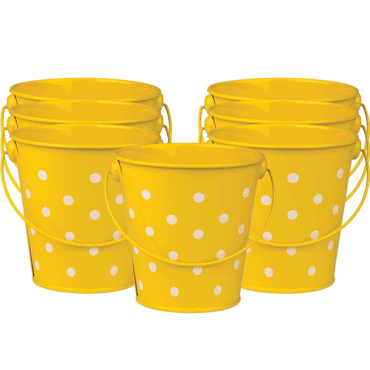 Polka Dots Buckets - Yellow