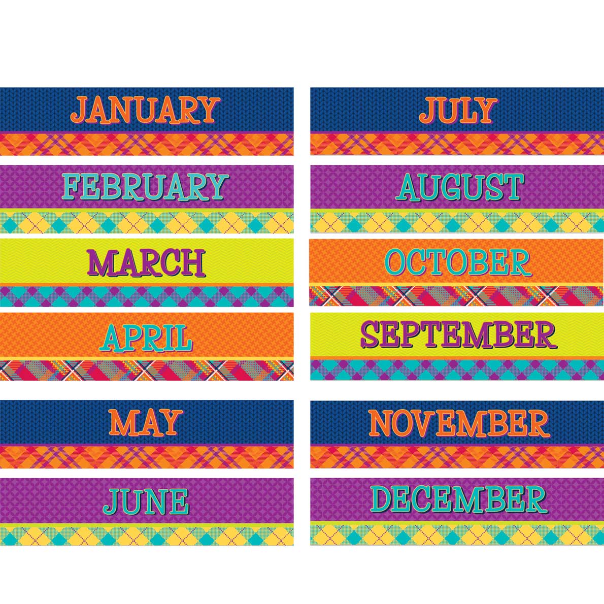 Plaid Attitude Calendar Bulletin Board Set