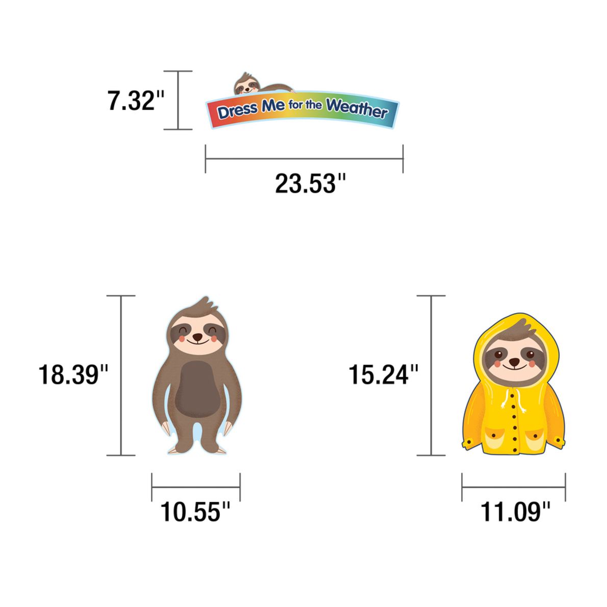 One World Dress Me For The Weather Bulletin Board Set