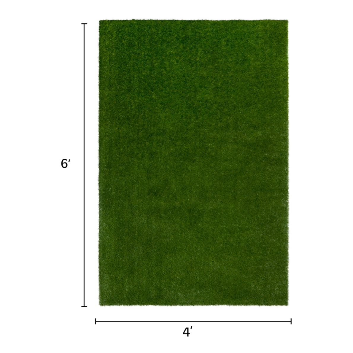 GreenSpace Artificial Grass Area Rug 4' By 6' Rectangle - 1 rug
