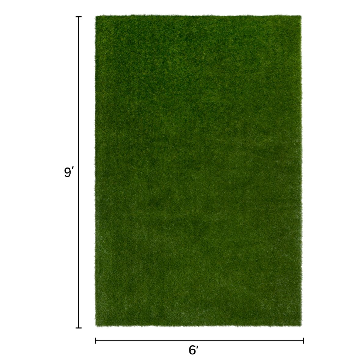 GreenSpace Artificial Grass Area Rug 6' By 9' Rectangle - 1 rug