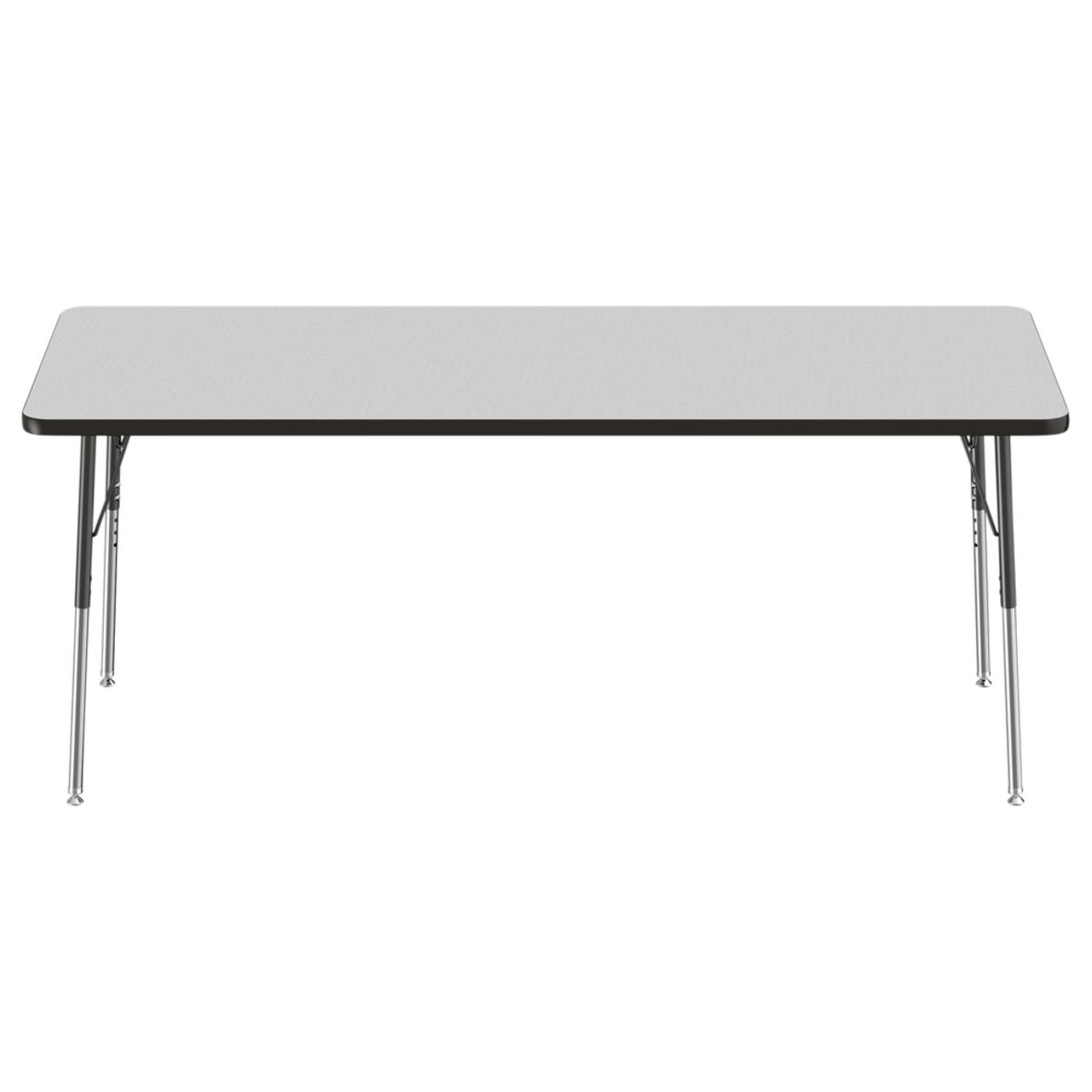 30" x 72" Rectangle Table, Gray/Black