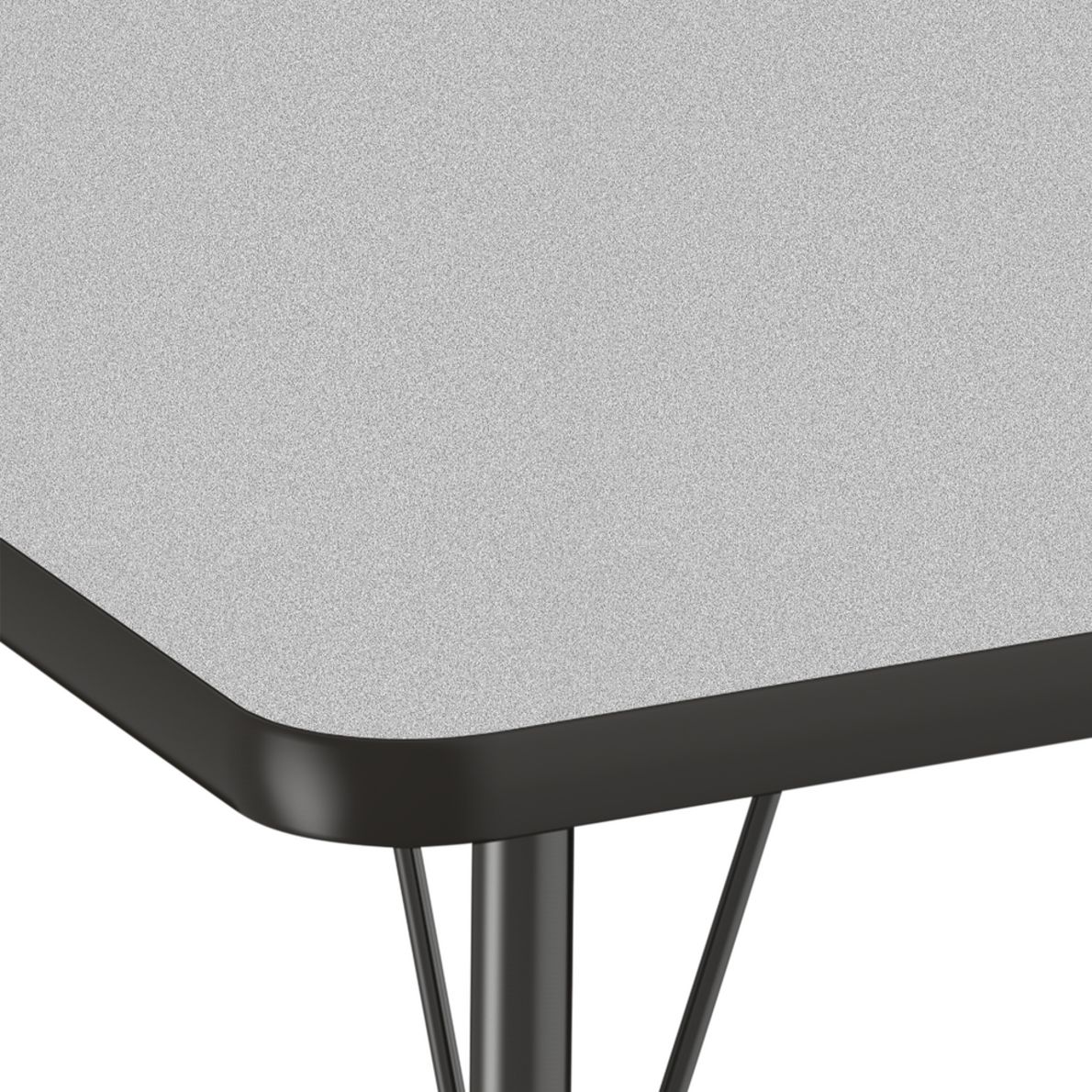 30" x 60" Rectangle Table, Gray/Black