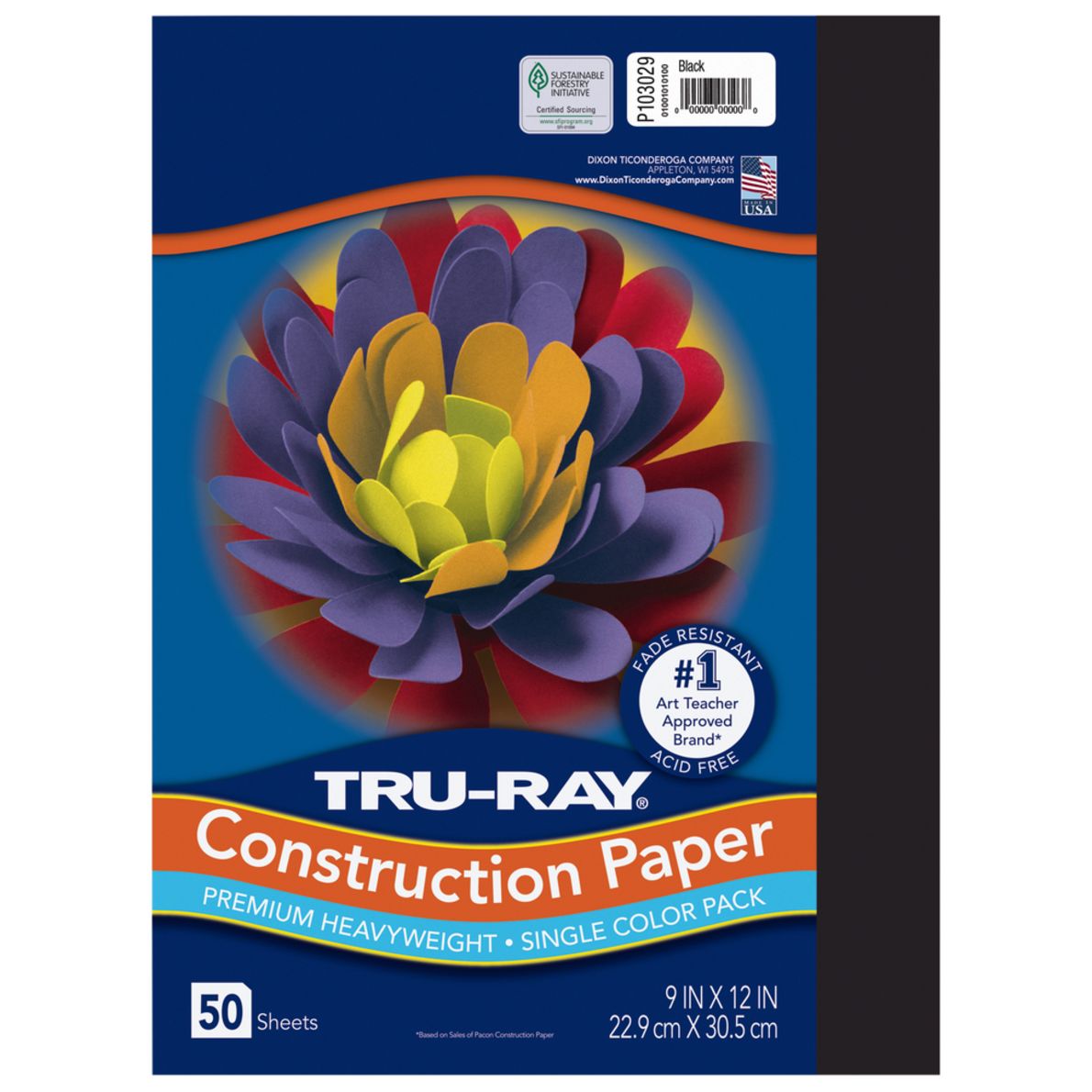 Tru-Ray® Sulphite Construction Paper 9"x12"- 50 Sheets