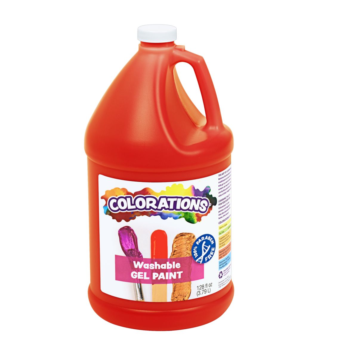 Colorations® Paraben-Free Washable Gel Paint, Red- Gallon