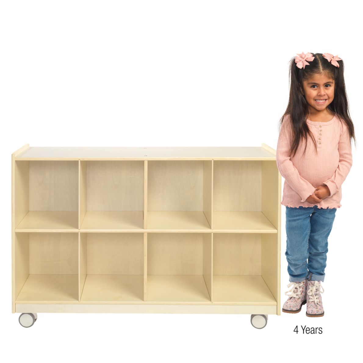 Environments® Mobile 8-Section Cubby Storage - Assembled