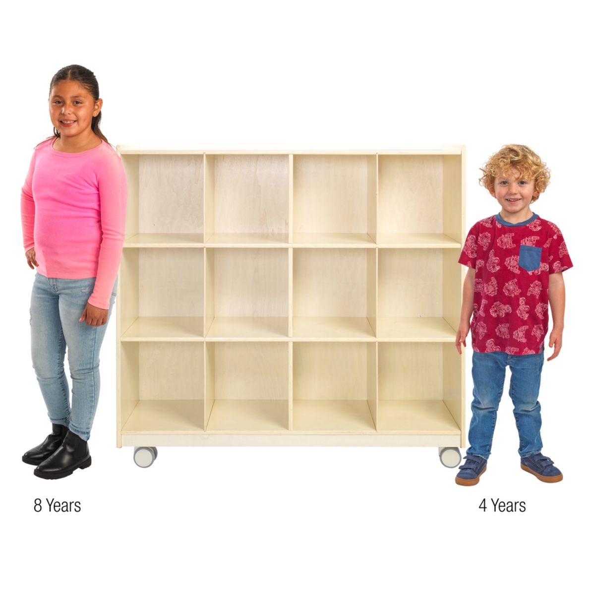 Environments® Mobile 12 Section Cubby Storage Assembled