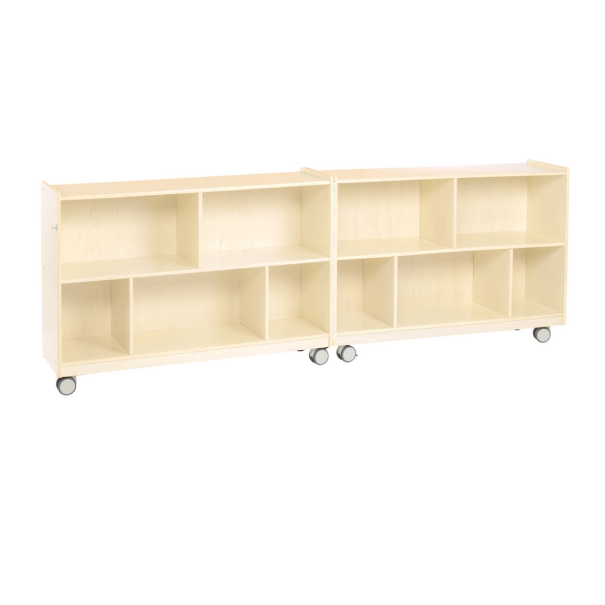 Environments® Mobile 30"H 2-Shelf Fold-N-Lock Storage - Assembled