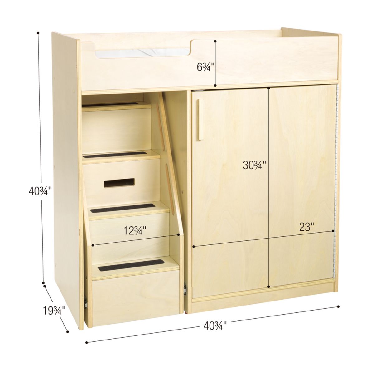 Environments® Toddler Changing Table with Stairs - Assembled