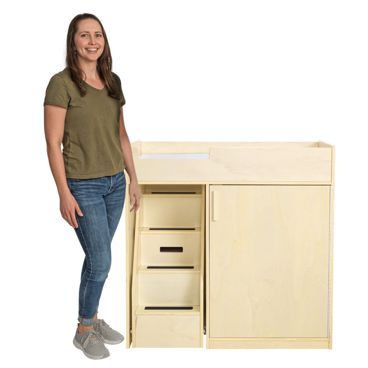 Environments® Toddler Changing Table with Stairs - Assembled
