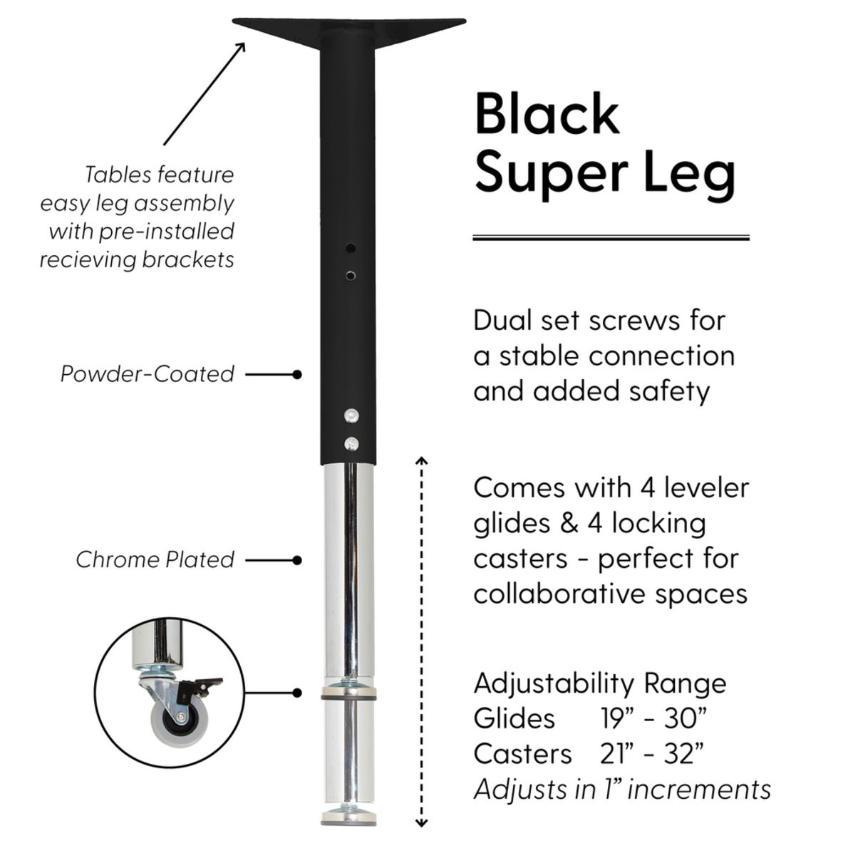 48" Round La Madera Activity Table with Adjustable Super Legs - Light ...