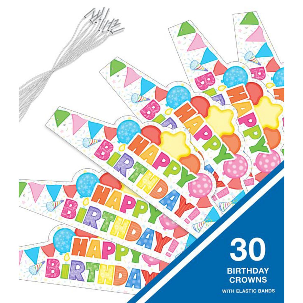 Birthday Crowns - Set of 30