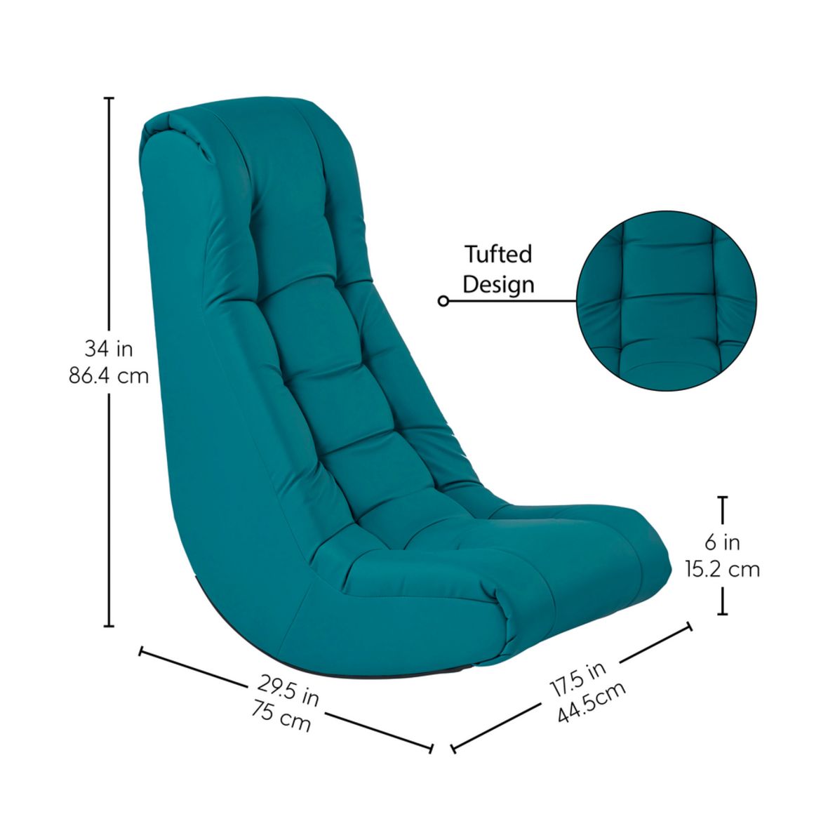 Tufted Soft Rocker-Teal