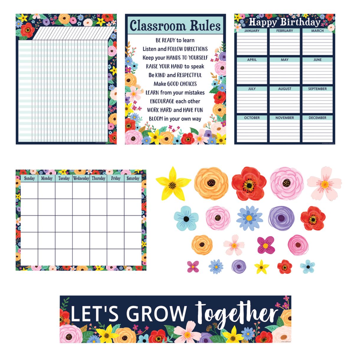 Wildflowers Classroom Décor Set