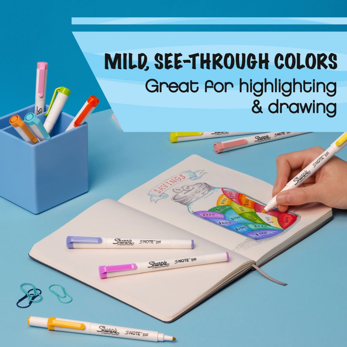 Sharpie® S-Note Duo Dual-Ended Creative Markers,16 Count