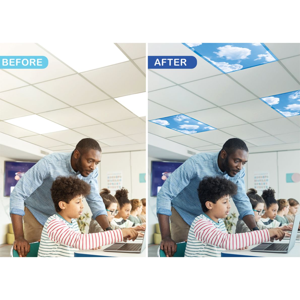 Clouds Calming Covers Ceiling Light Filters