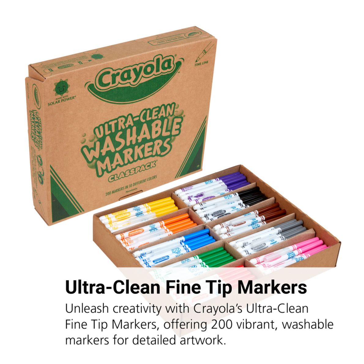 Crayola® Ultra-Clean Washable® Fine Tip Marker Classpack® Value Pack ...