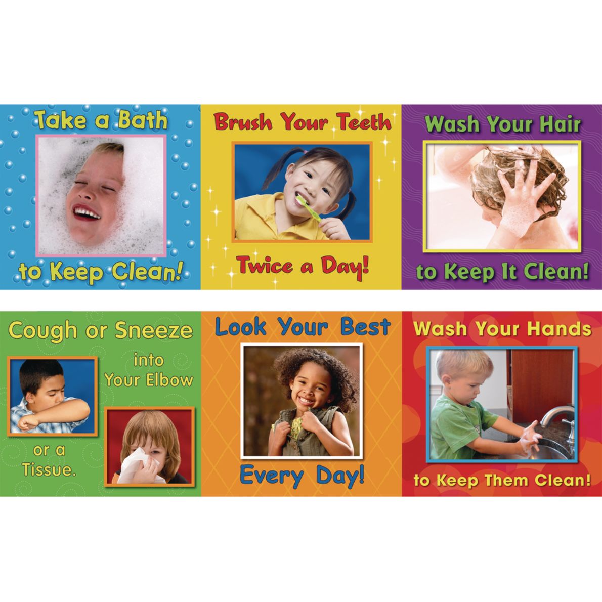 Good Hygiene Mini Posters Set - English/Spanish