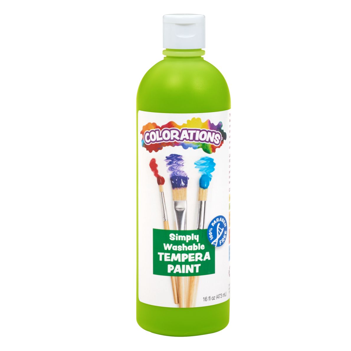Colorations® Paraben-Free Simply Washable Tempera Paint – 16oz. Apple Green