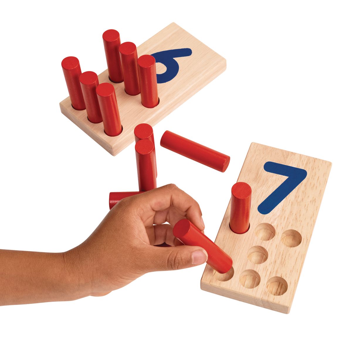 Excellerations® Peg Number Boards - 10 boards, 55 pegs