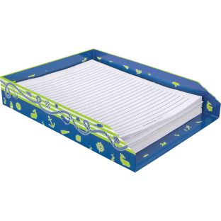 Wire and Wood Paper and Folder Tray