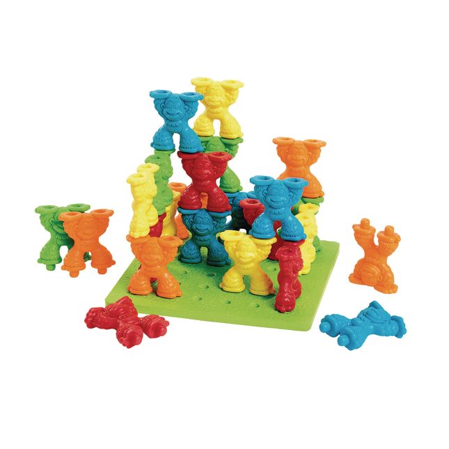 Mighty Monkey® Stacking Pegs and Board - 26 Pieces