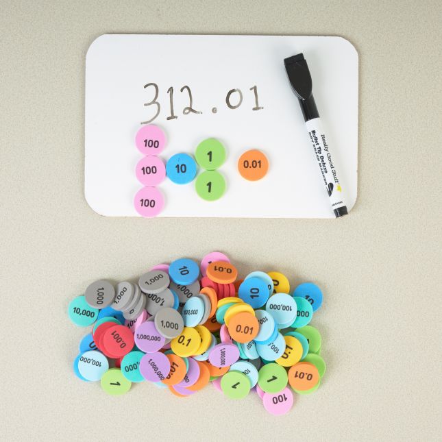Think. Model. Learn.™ Place Value Discs - 10 Values, 1000 Pieces
