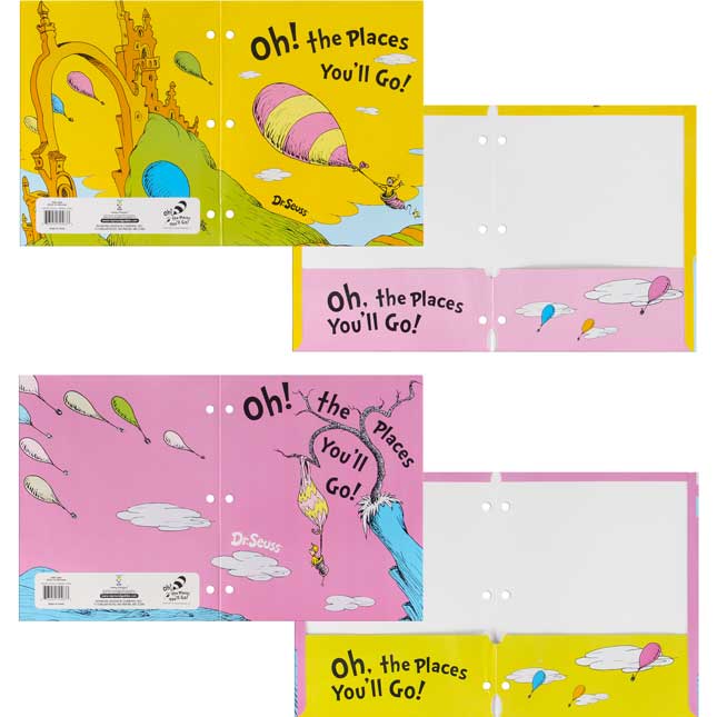 Dr. Seuss Oh The Places You'll Go 2-Pocket Folders